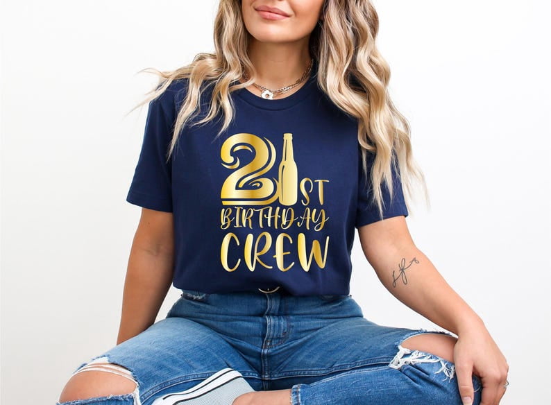 21St Birthday Crew T-Shirts: Usa Printed Party Shirts - Walmart.com
