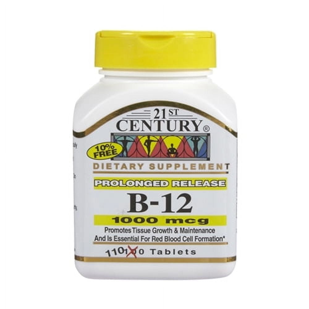 21St Century B-12 1000 Mcg Prolonged Release Tablets - 110 Ea, 2 Pack ...