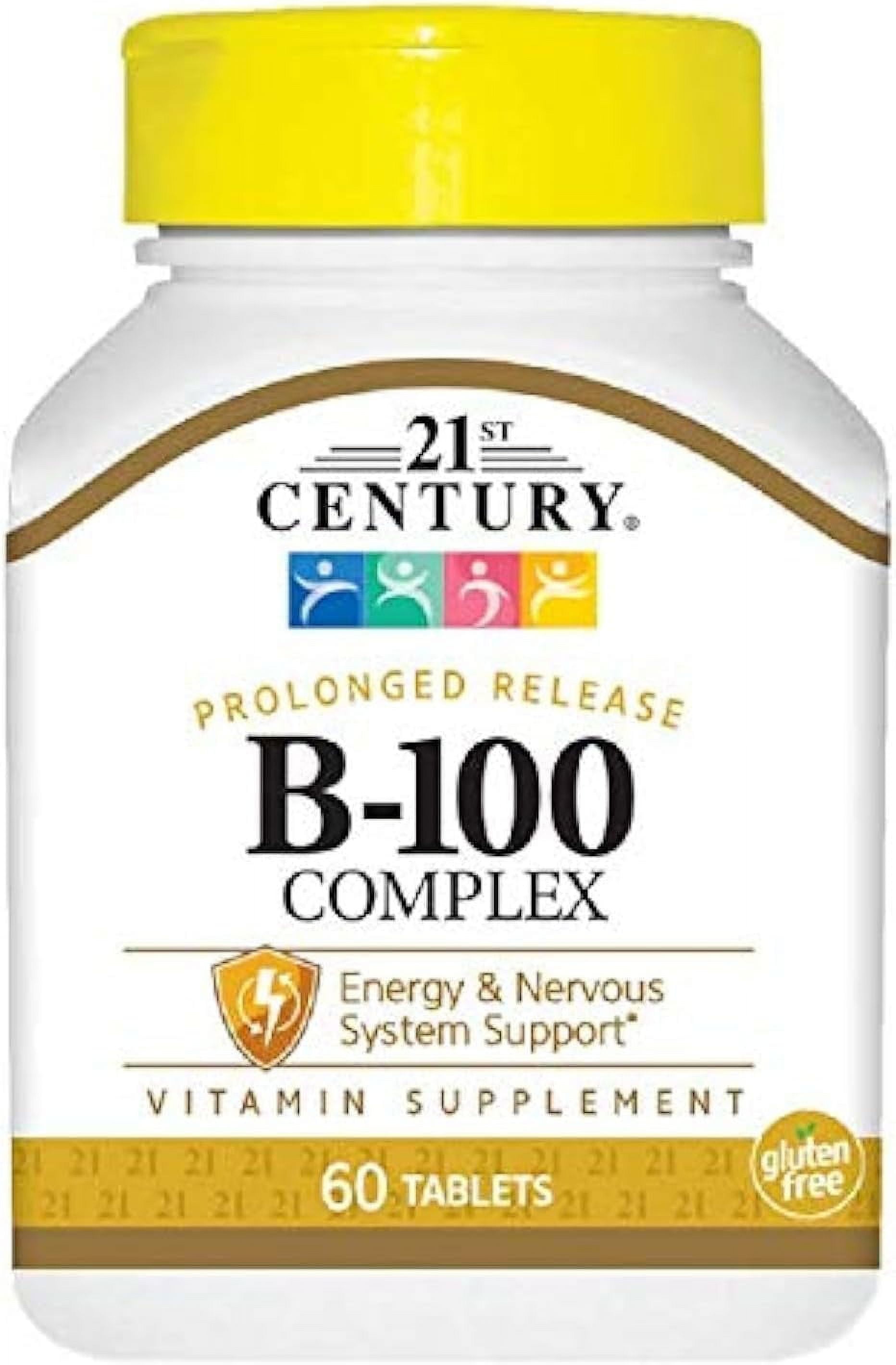 21St Century Vitamin B-100 Complex Prolonged Release Caplets - 60 Ea ...