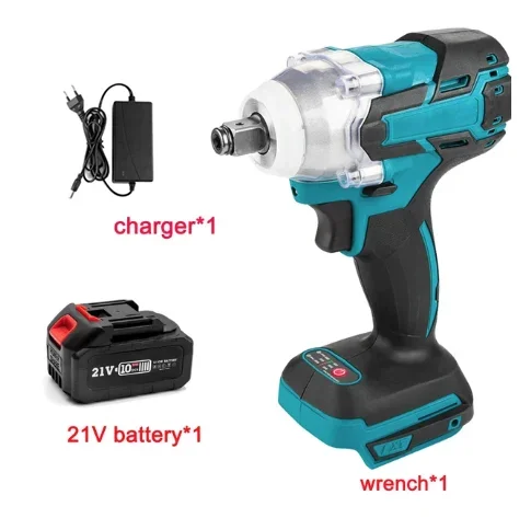 21V 15000mAh Brushless Electric Impact Wrench Compatible Makita Battery ...
