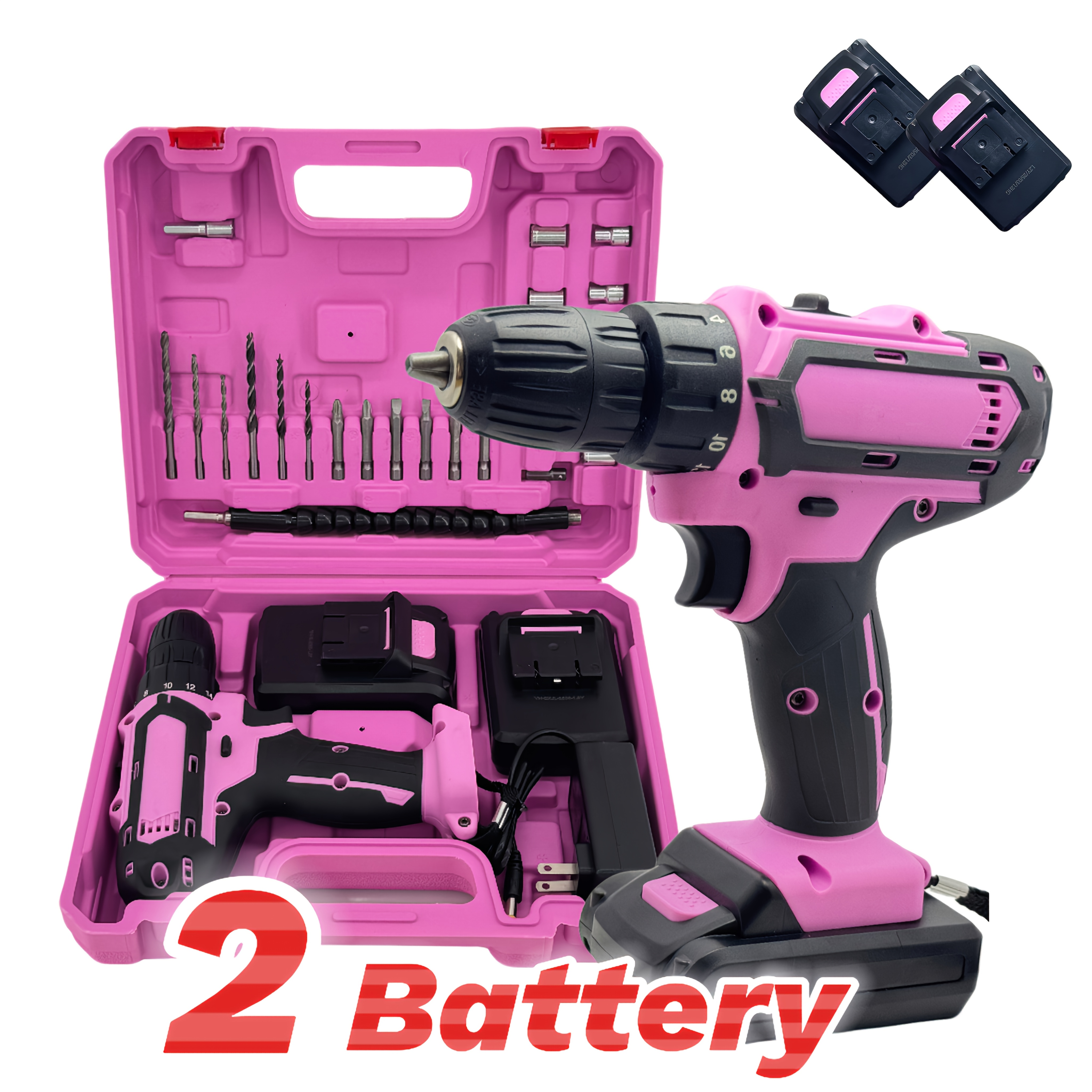 21V Cordless Brushless 2-in-1 Impact Wrench & Drill Kit - 1200mAh ...