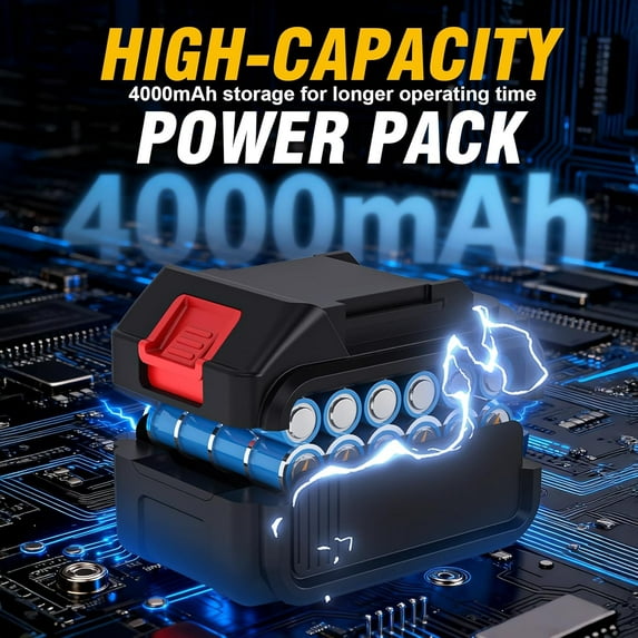 21V Cordless Brushless Power Drill Set with 4.0Ah Large Capacity ...