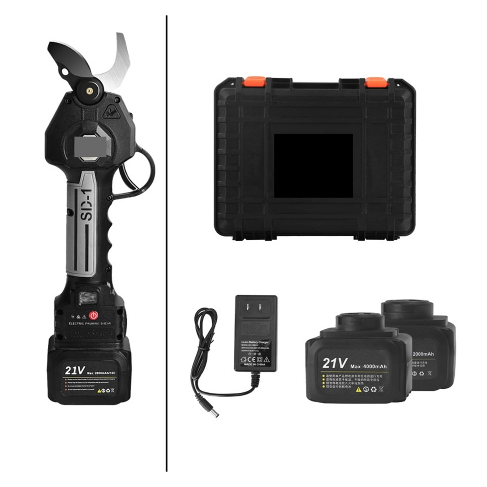 21V Cordless Dual-action Blade Progressive Pruning Shear Efficient ...