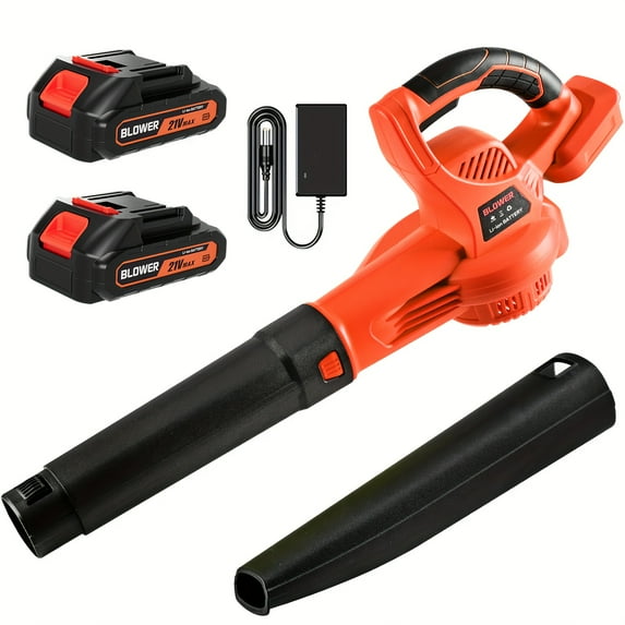 21V Cordless Leaf Blower - 150MPH 2 Batteries & Charger, Lightweight One-Hand Operation ...
