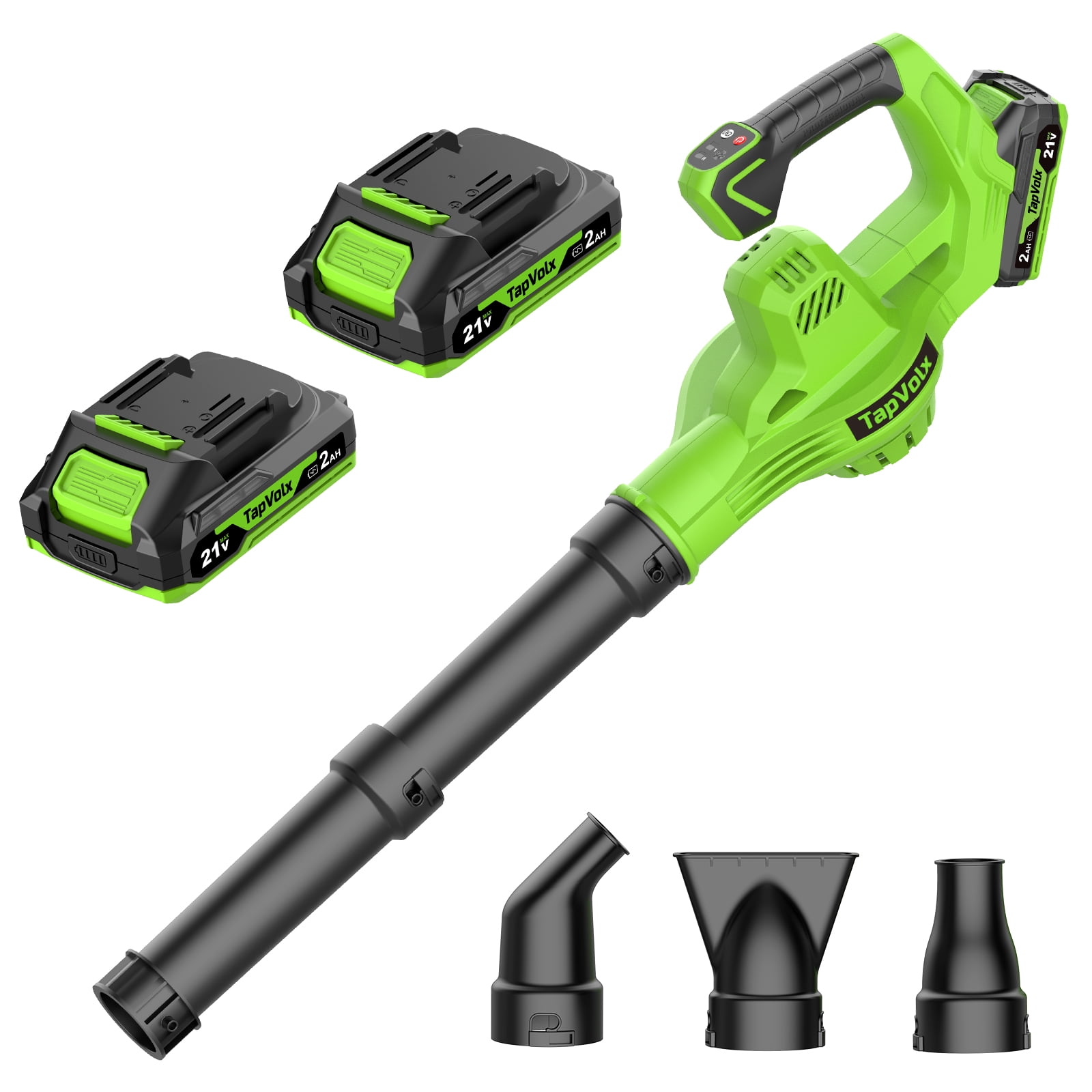 21V Cordless Leaf Blower 4-in-1 Nozzles Design Battery Powered Leaf ...