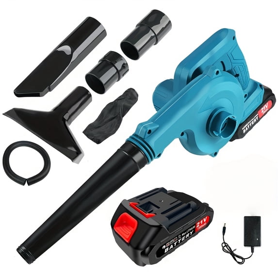 21V Cordless Leaf Blower, Handheld Electric Turbojet for Yard, Garden ...