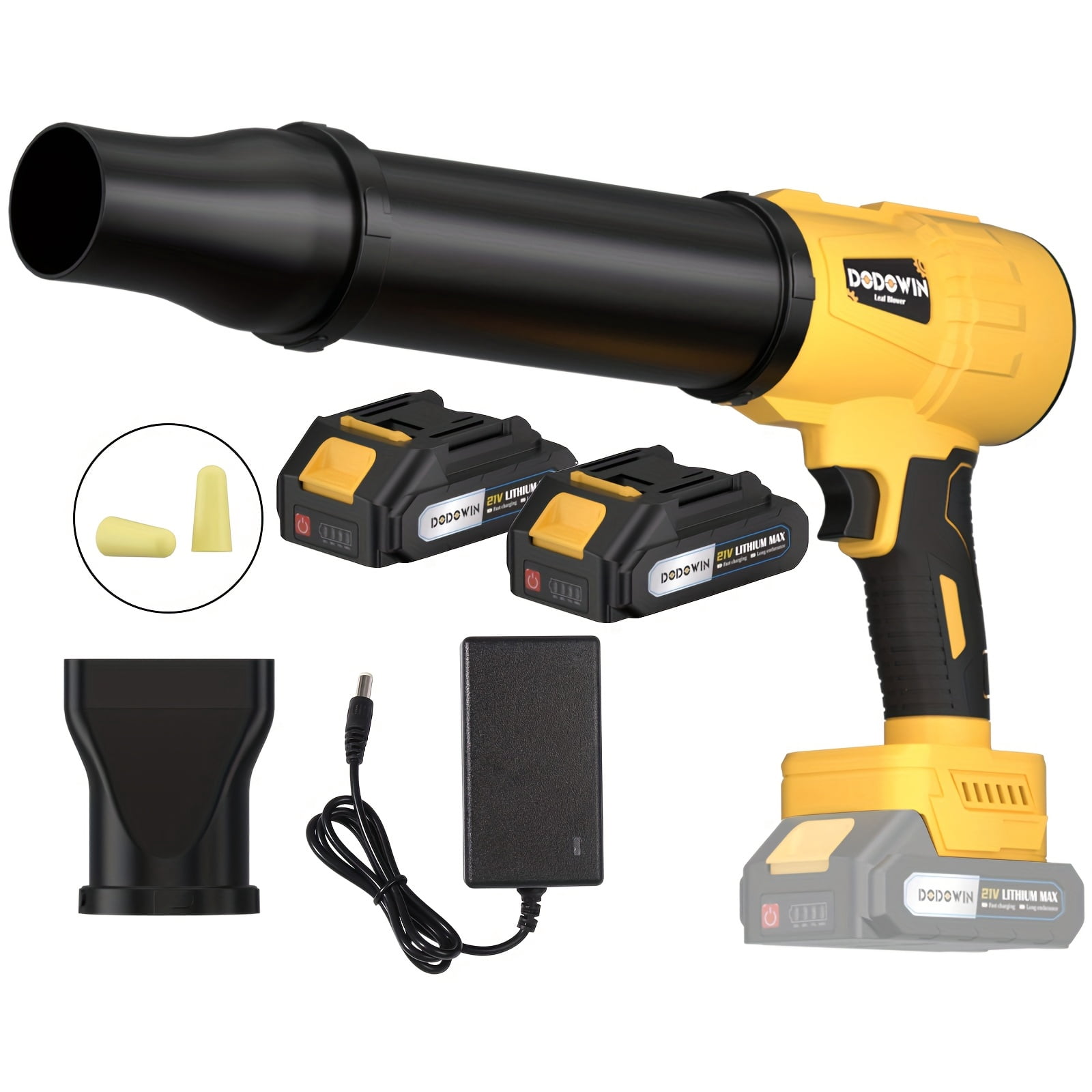 21V Cordless Leaf Blower, Portable Electric Blower for Lawn Care, Yard ...