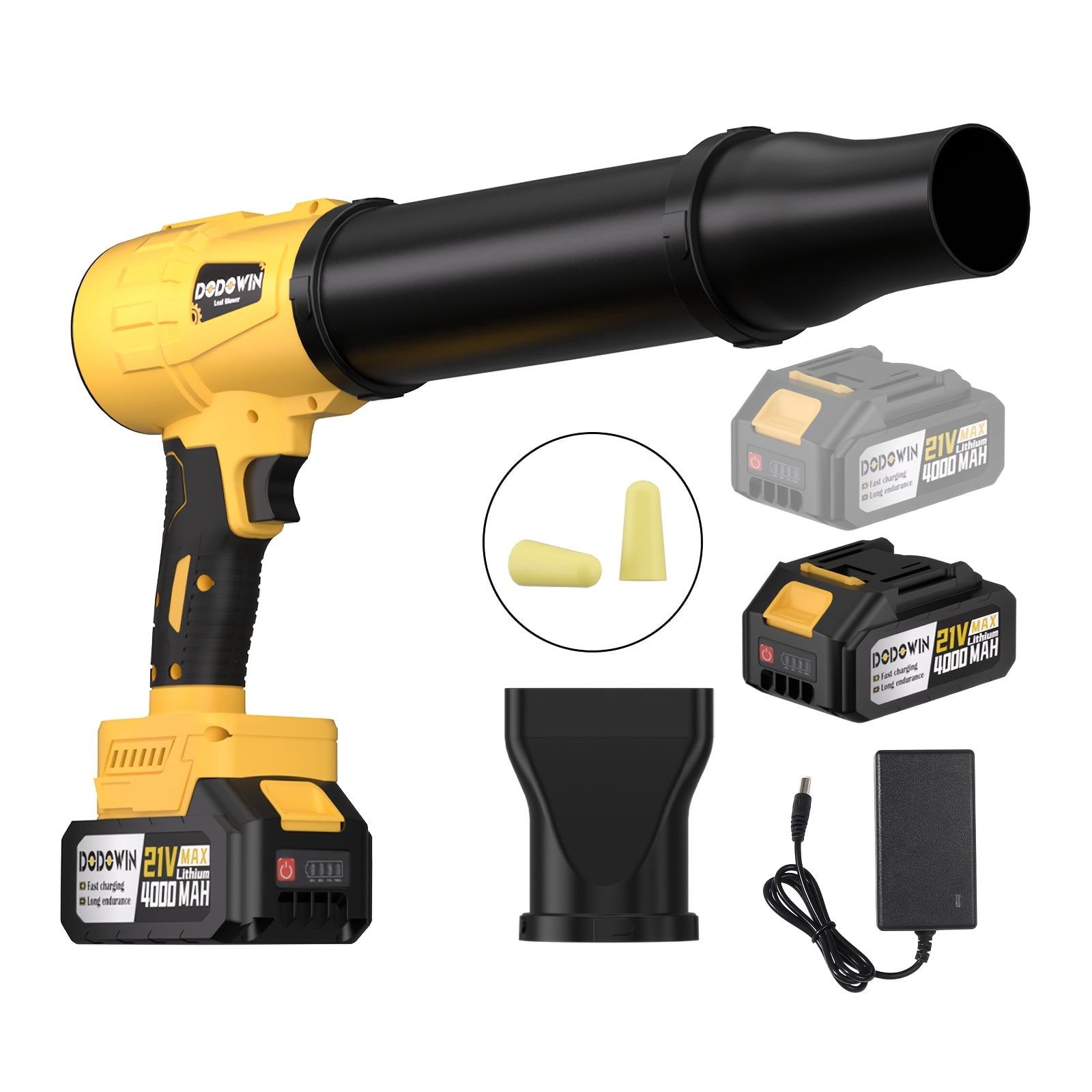 21V Cordless Leaf Blower, Portable Electric Blower for Lawn Care, Yard ...