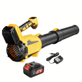 21V Cordless Leaf Blower Upgraded with 4 0Ah Battery and Charger ...