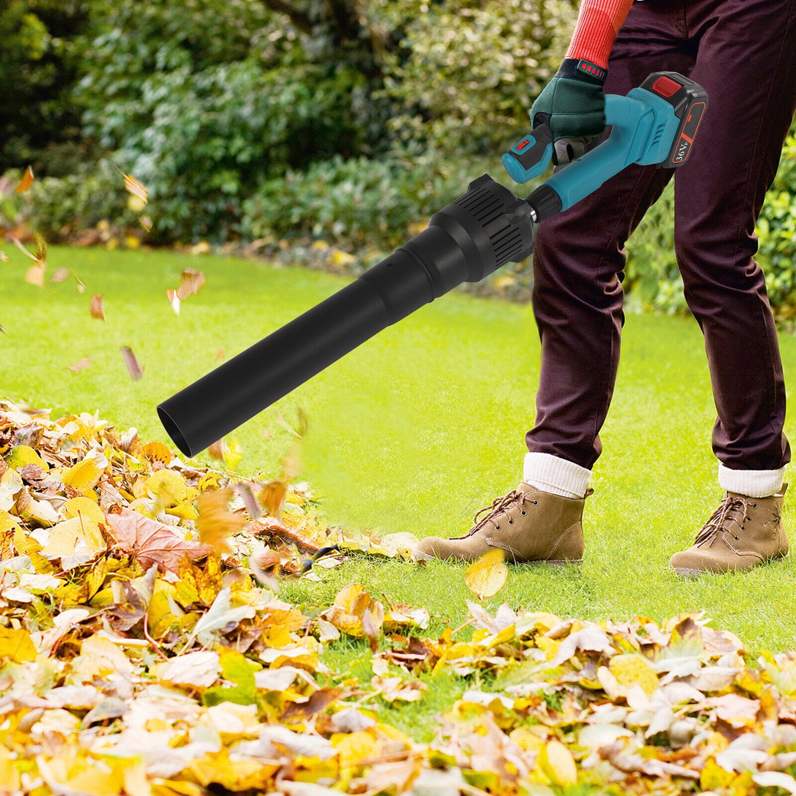 21V Cordless Leaf Blower W/27.55-31.49in Retractable Extension Pole ...