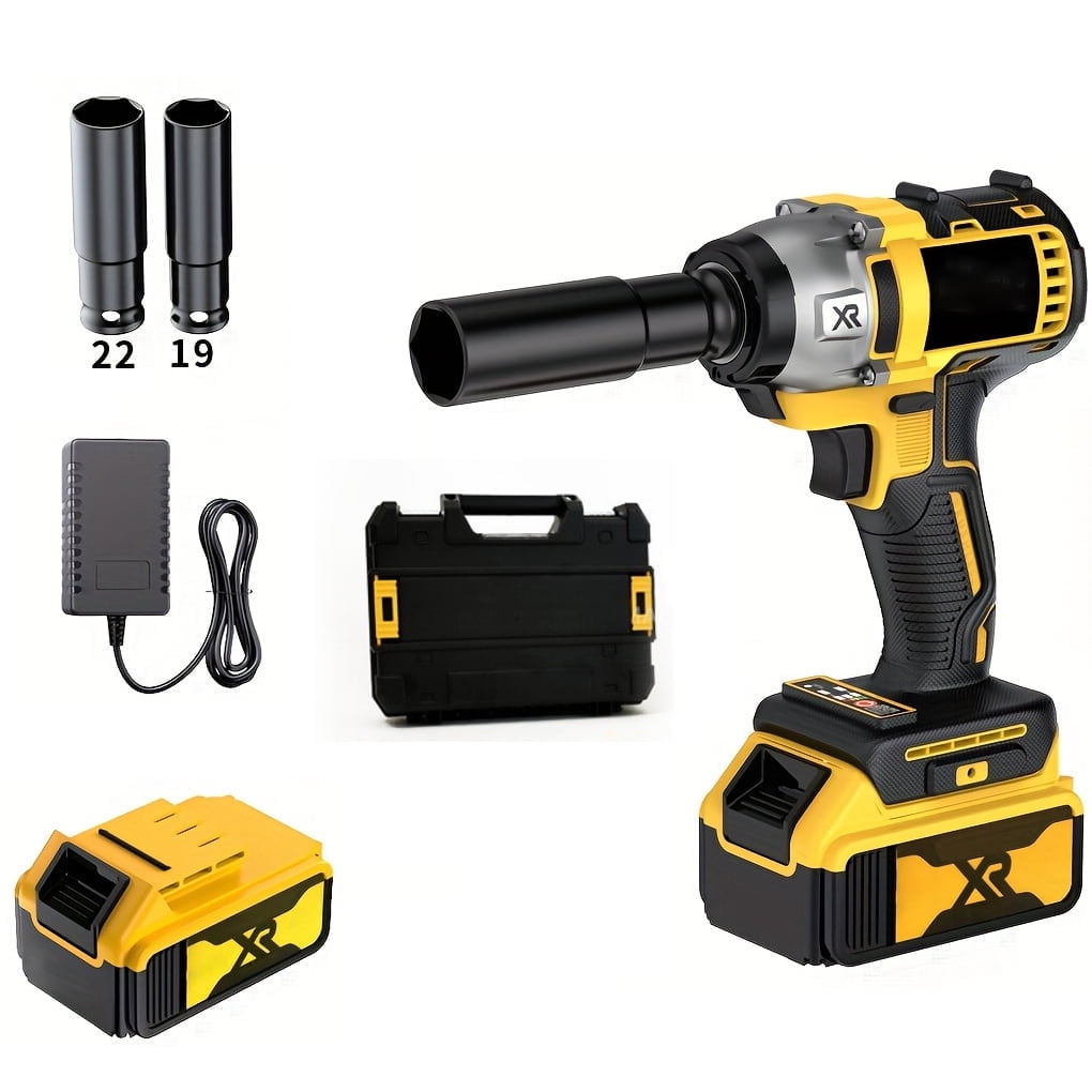 21V Cordless Power Impact Wrench 390Ft-lbs(530N.m) High Torque Battery ...