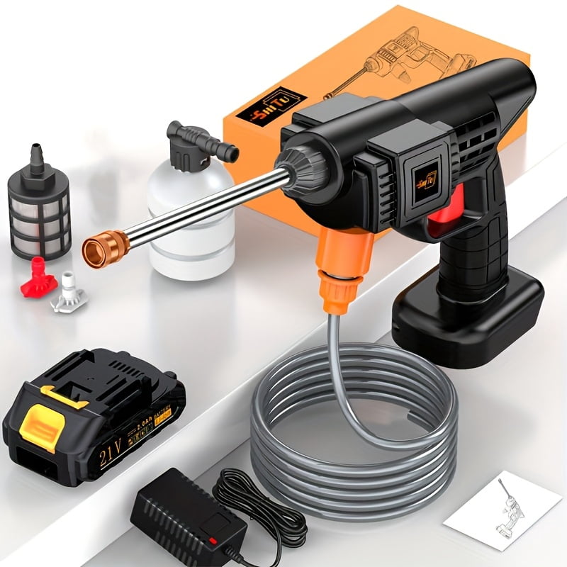 21V Cordless Pressure Washer - Portable Handheld Power Cleaner for Car ...