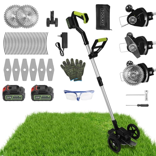 21V Electric Weed Edger Cordless String Trimmer Grass Mower Eater Bush ...