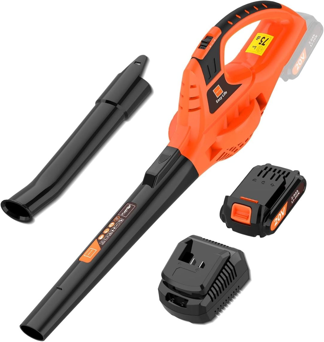 21V Leaf Blower Cordless | Handheld Electric Lightweight Blower with 2 ...