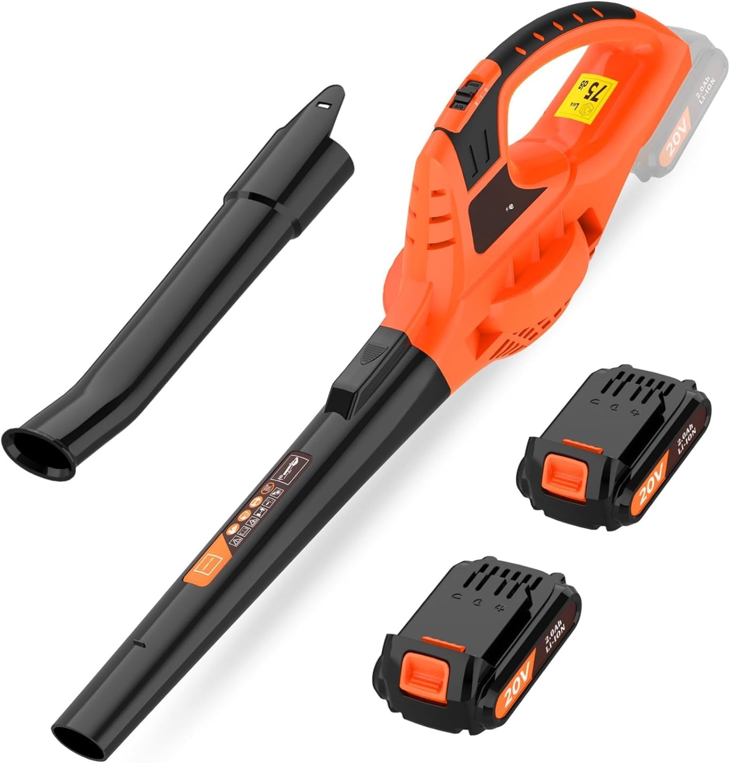 21V Leaf Blower Cordless | Handheld Electric Lightweight Blower with 2 ...