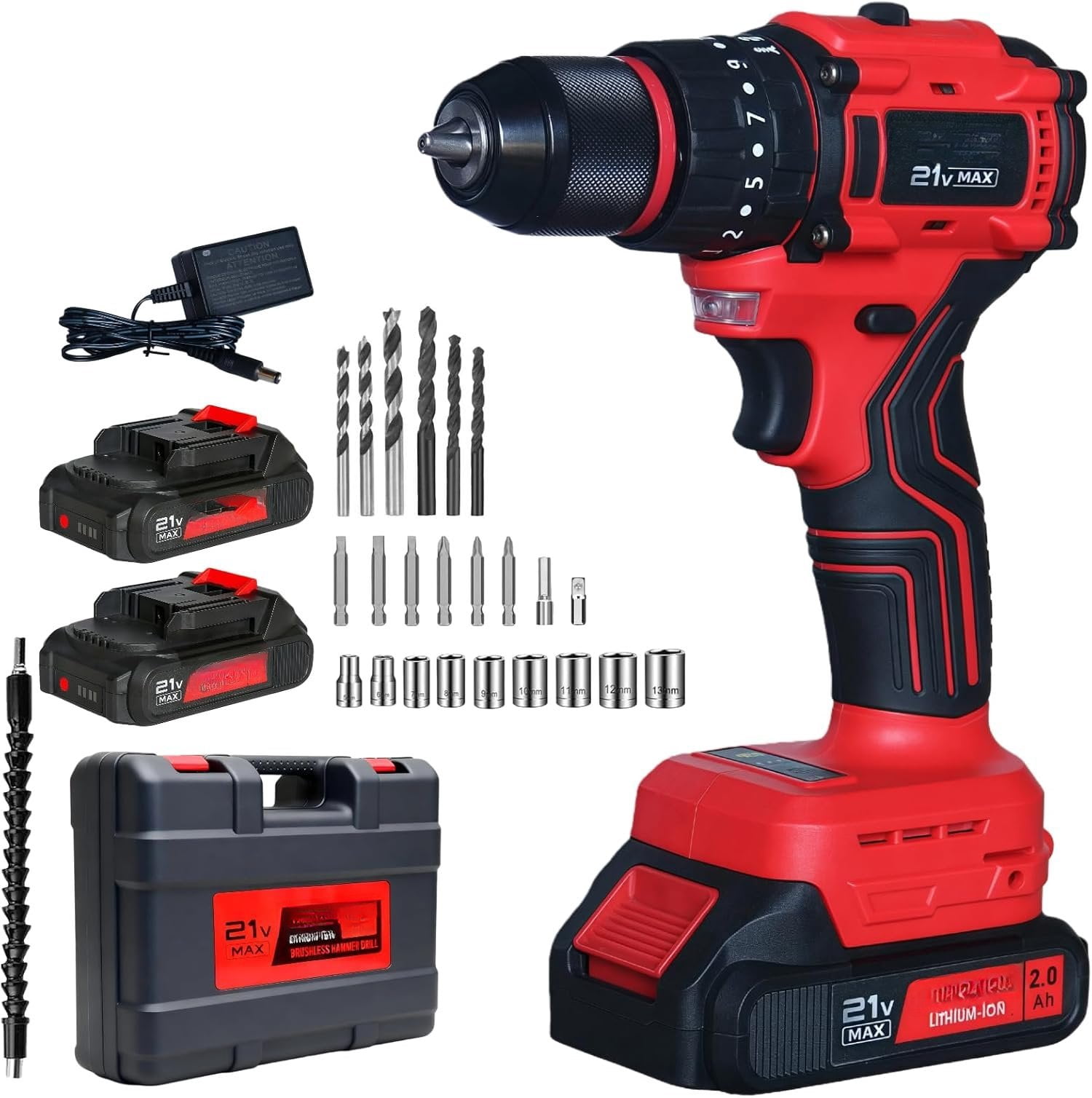 21V MAX Brushless Cordless Hammer Drill/Driver Kit - 310 in-lbs, 21000 ...