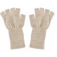 21cm 1 Pair Unisex Half Finger Gloves Winter Knit Warm Mittens ...