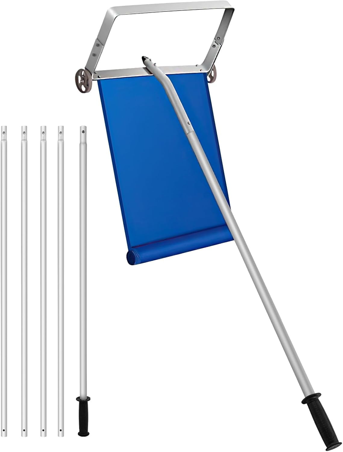 21ft Reach Aluminium Roof Shovel with Slide Cloth, Snow Roof Rake ...