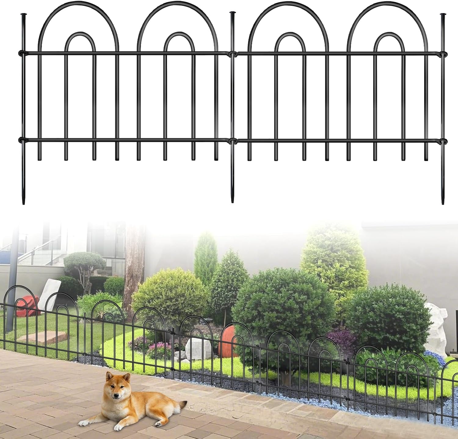 21ft X 21in Animal Barrier Fence, 15 Panels No Dig Fence for Dogs ...