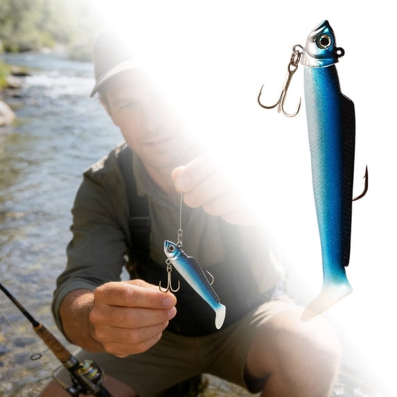 21g Headed Softbait Night Light T Tail Long Range Casting Package ...
