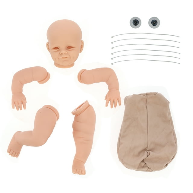 21in Reborn Doll Kits Vinyl Lifelike Doll Parts Sweet Soft Face Limbs ...