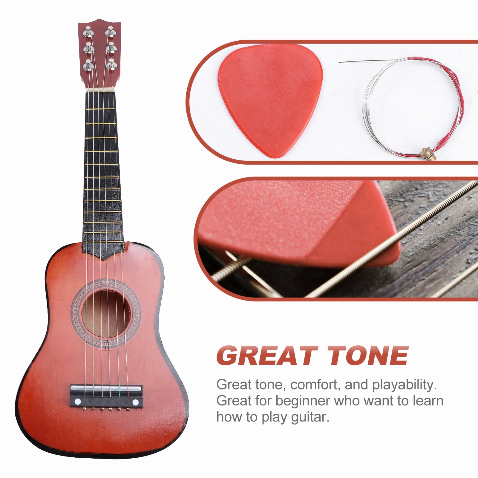21inch Acoustic Guitar Mini Guitar Musical Instrument Wooden Craft for ...