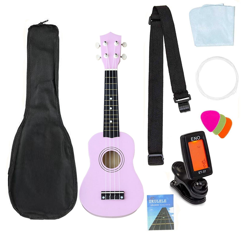 21inch Soprano Ukulele Starter Bundle Kit with Nylon Gig Bag,Strap ...