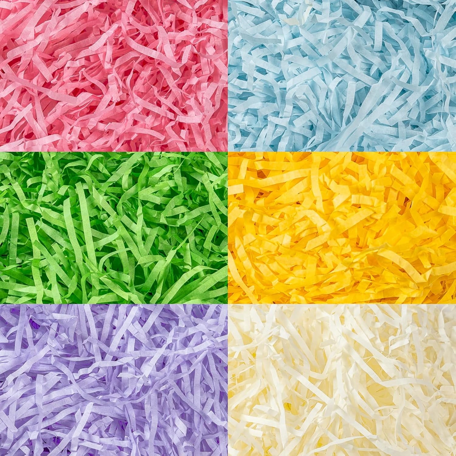 21oz Easter Grass Shredded Paper Filler 6 Colors Paper Shred Crinkle ...