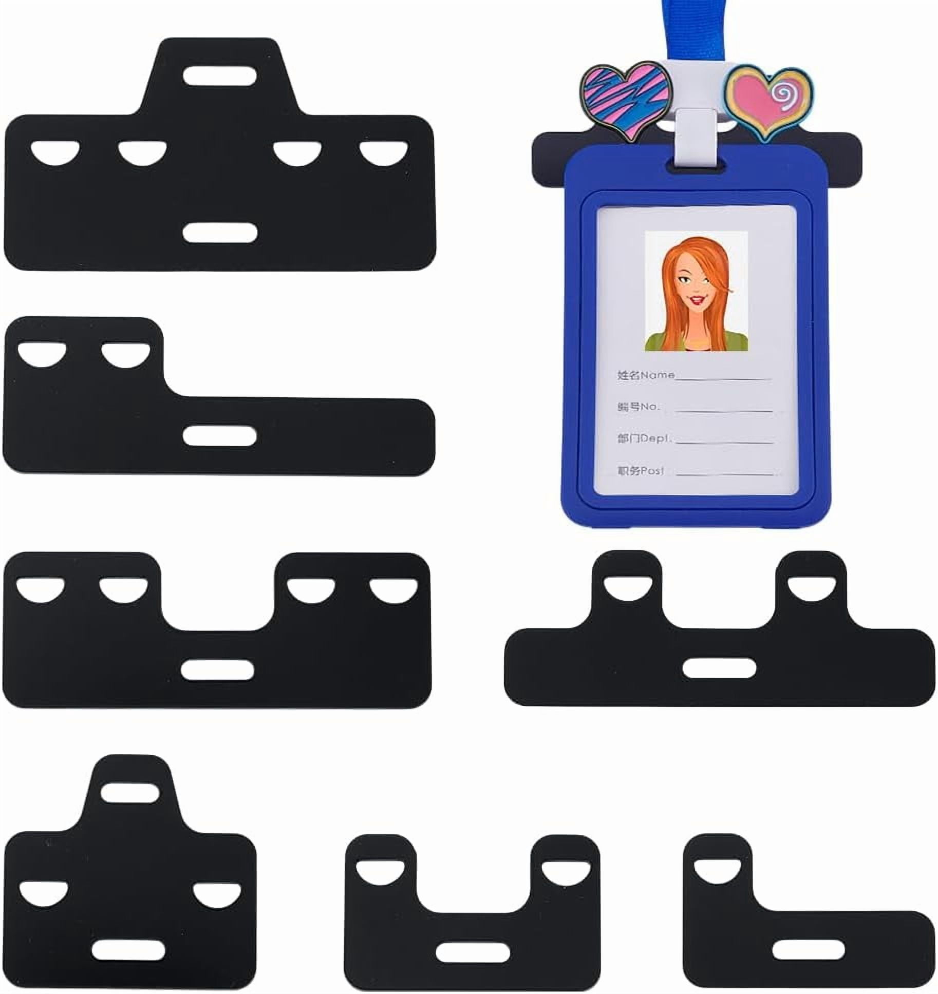21pcs 7 Styles Badge Buddy Topper Black Acrylic Card Holder ID Badge ...