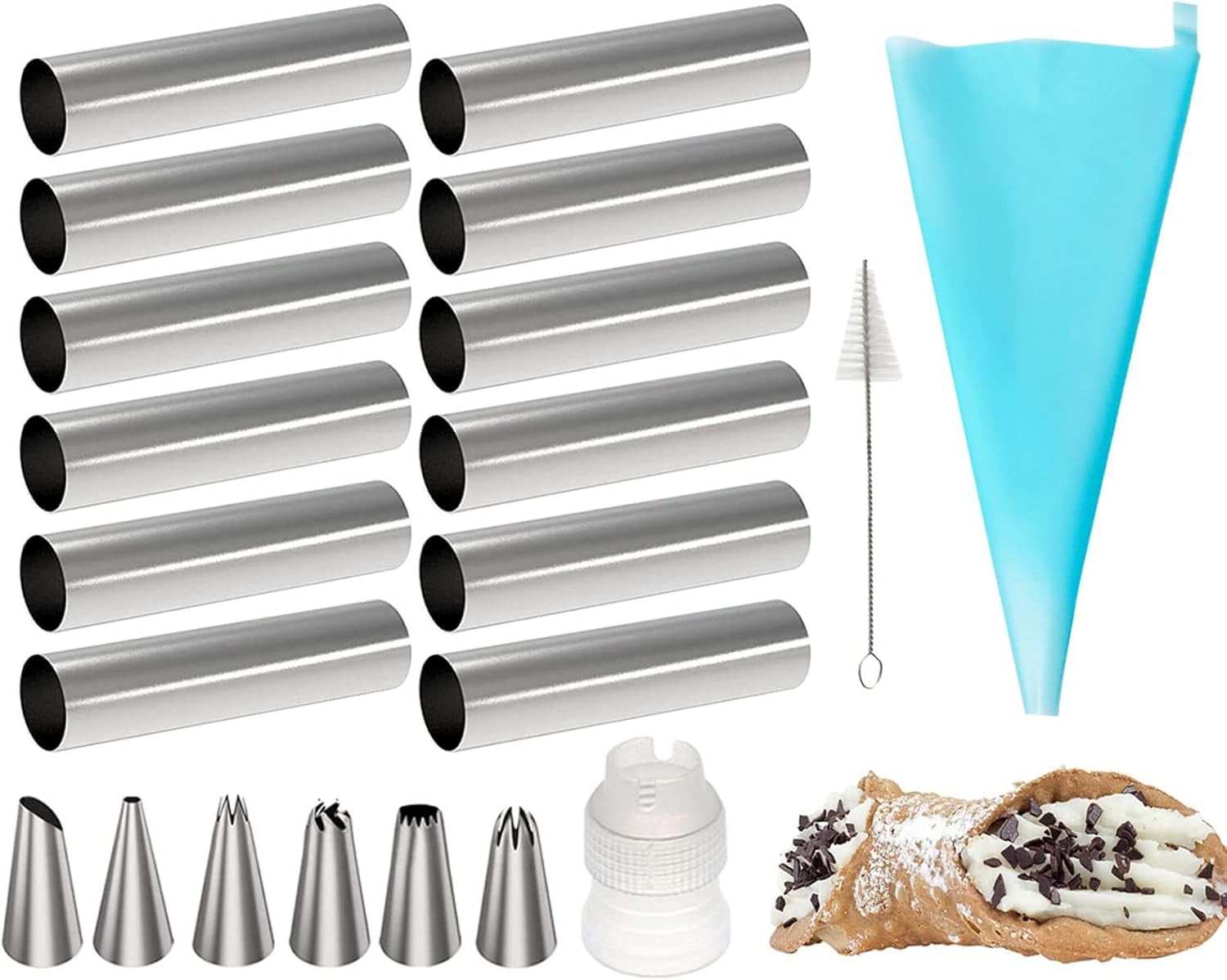 21pcs Cannoli Forms Canoli Tube Set, Cannoli Tubes Molds, Non-stick ...