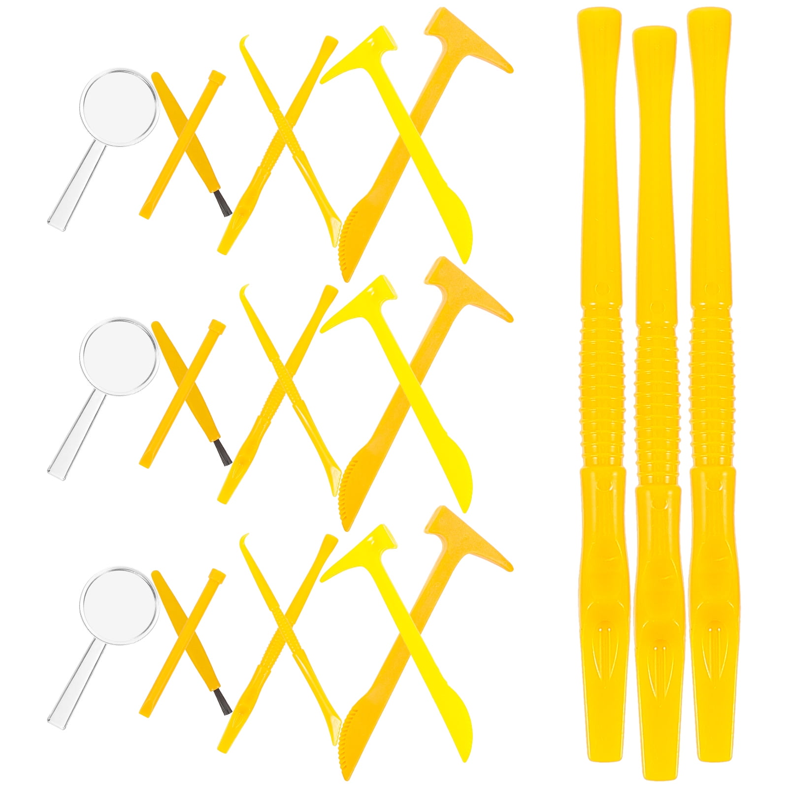 21pcs Digging Tools Excavation Toy Small Digging Brush Chisel Hammer ...