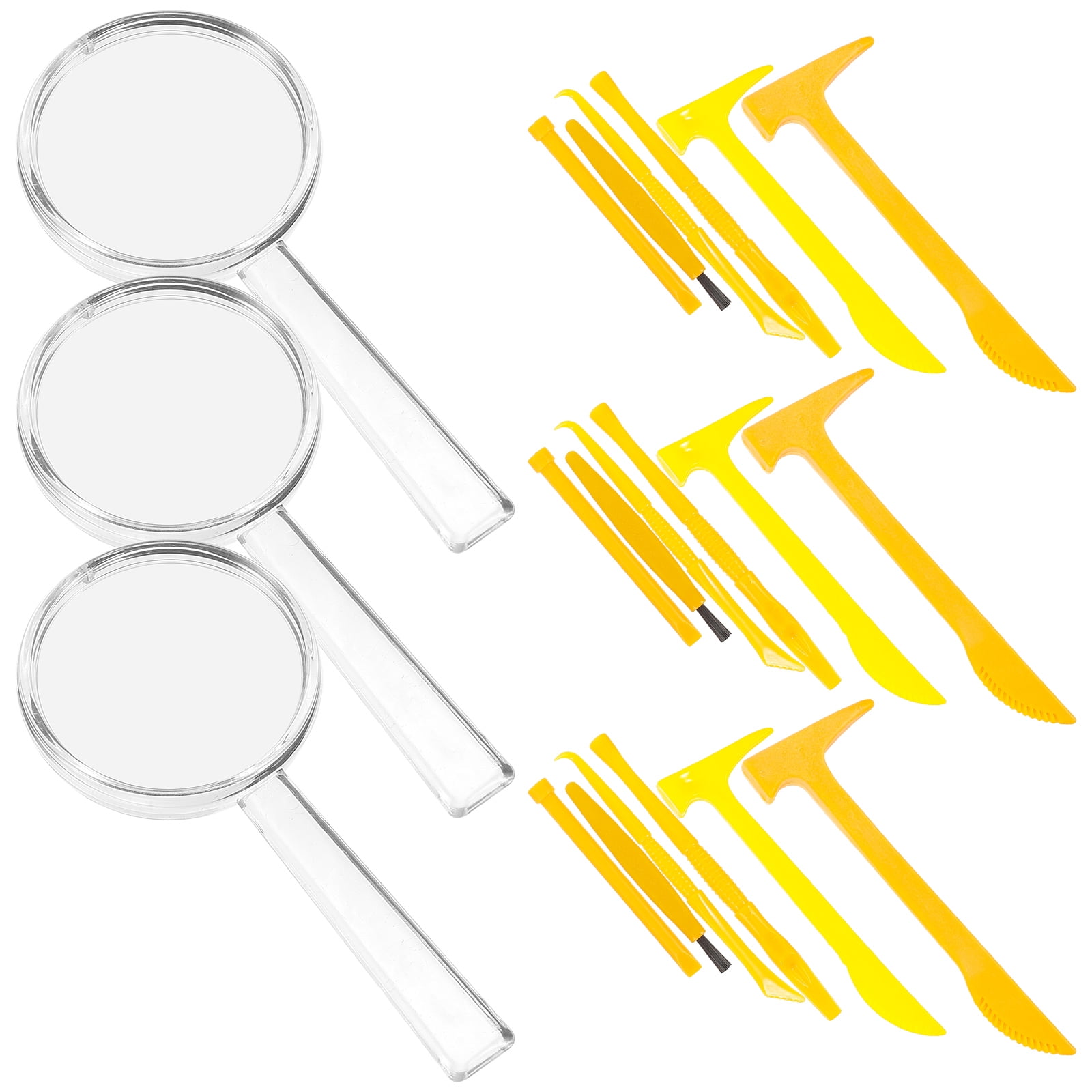 21pcs Digging Tools Excavation Toy Small Digging Brush Chisel Hammer ...