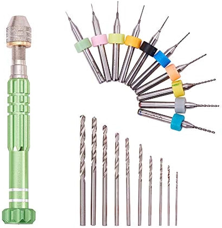 21pcs Hand Drill Set Pin Vise Hand Drill Mini Drills and Twist Drills ...