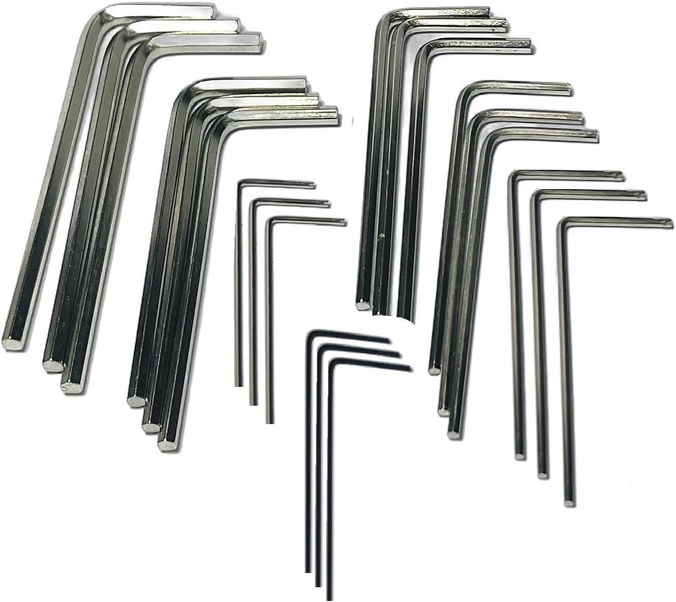 21pcs Mini Hex Key Set,Mini Hex Wrench sets Tool Kit Silver,Imperial L ...