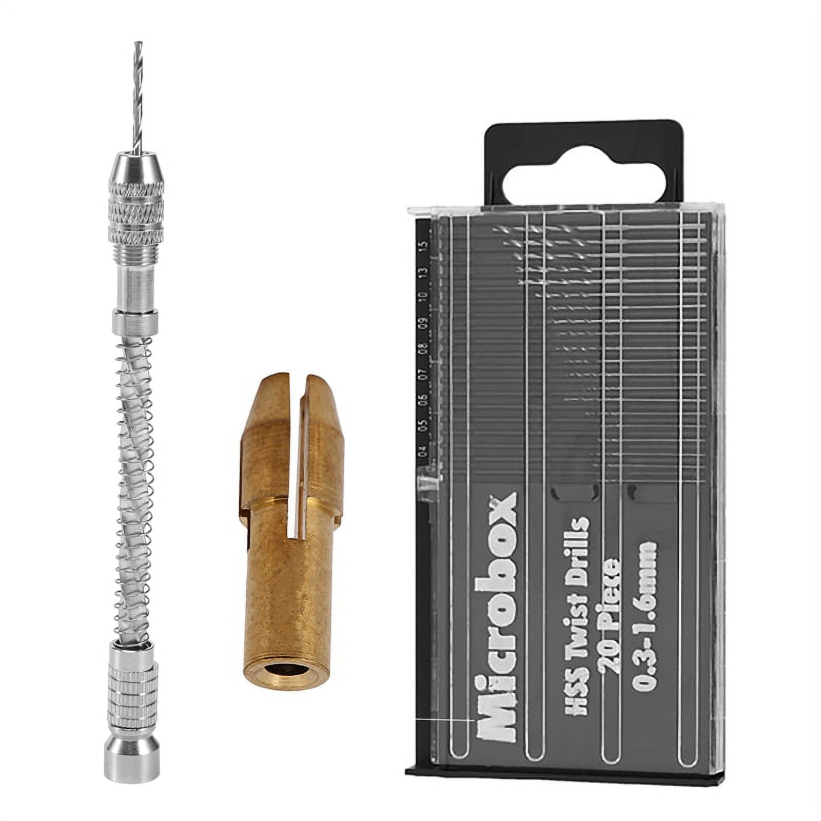 21pcs Pin Vise Hand Spiral Drill Mini Micro-Drill Bits Set Index Semi ...