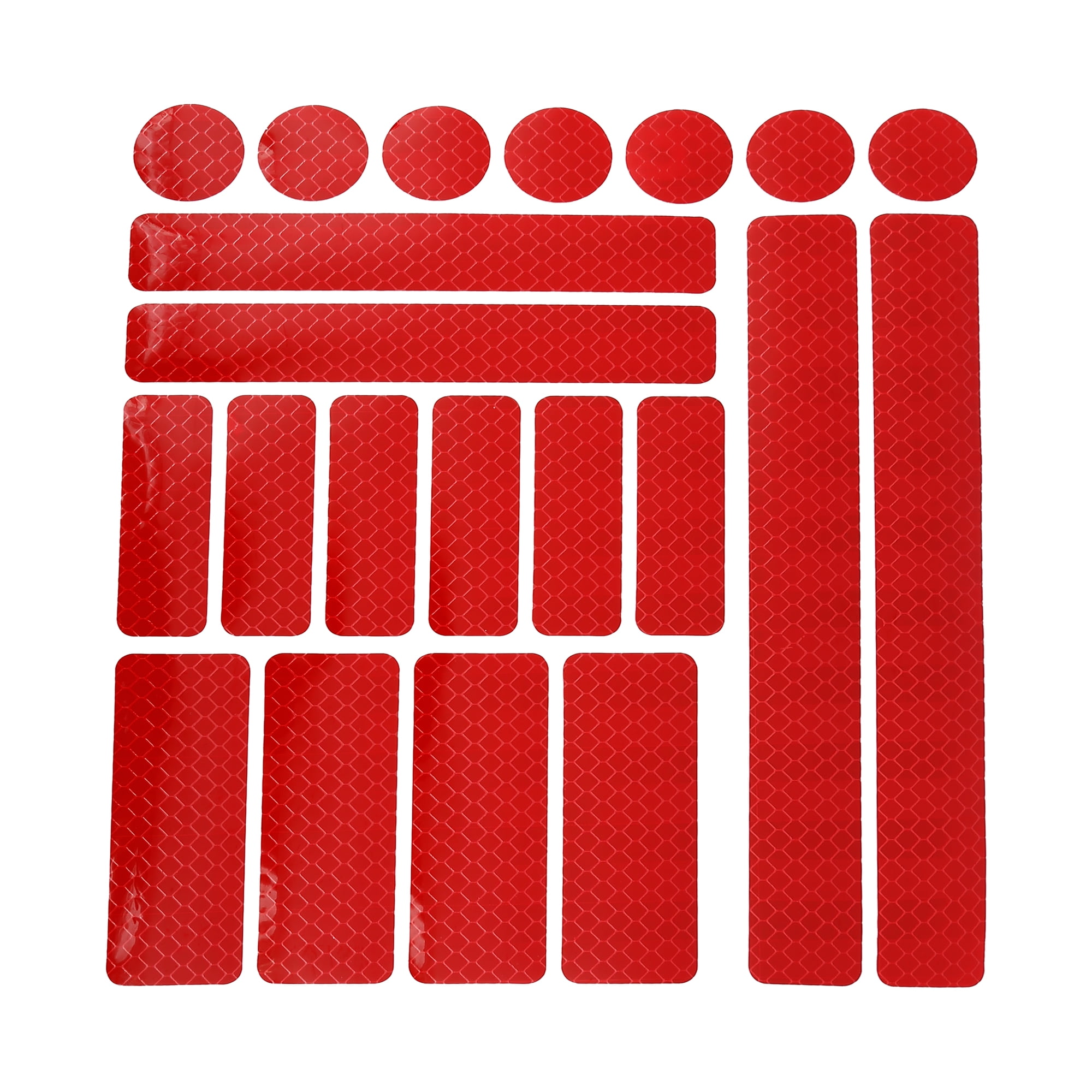 21pcs Red Reflective Stickers Safety Warning Strip Tape for Car Trucks ...