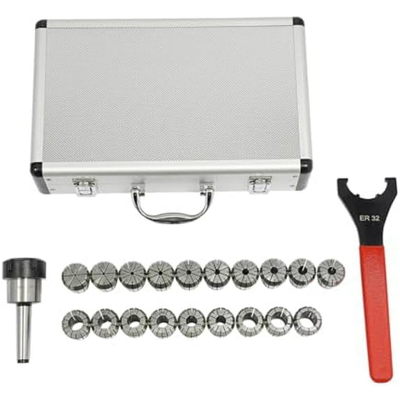 21pcs Spring Steel Chuck Tool ER32 Spring Collet Set MTB2 Shank Wrench ...