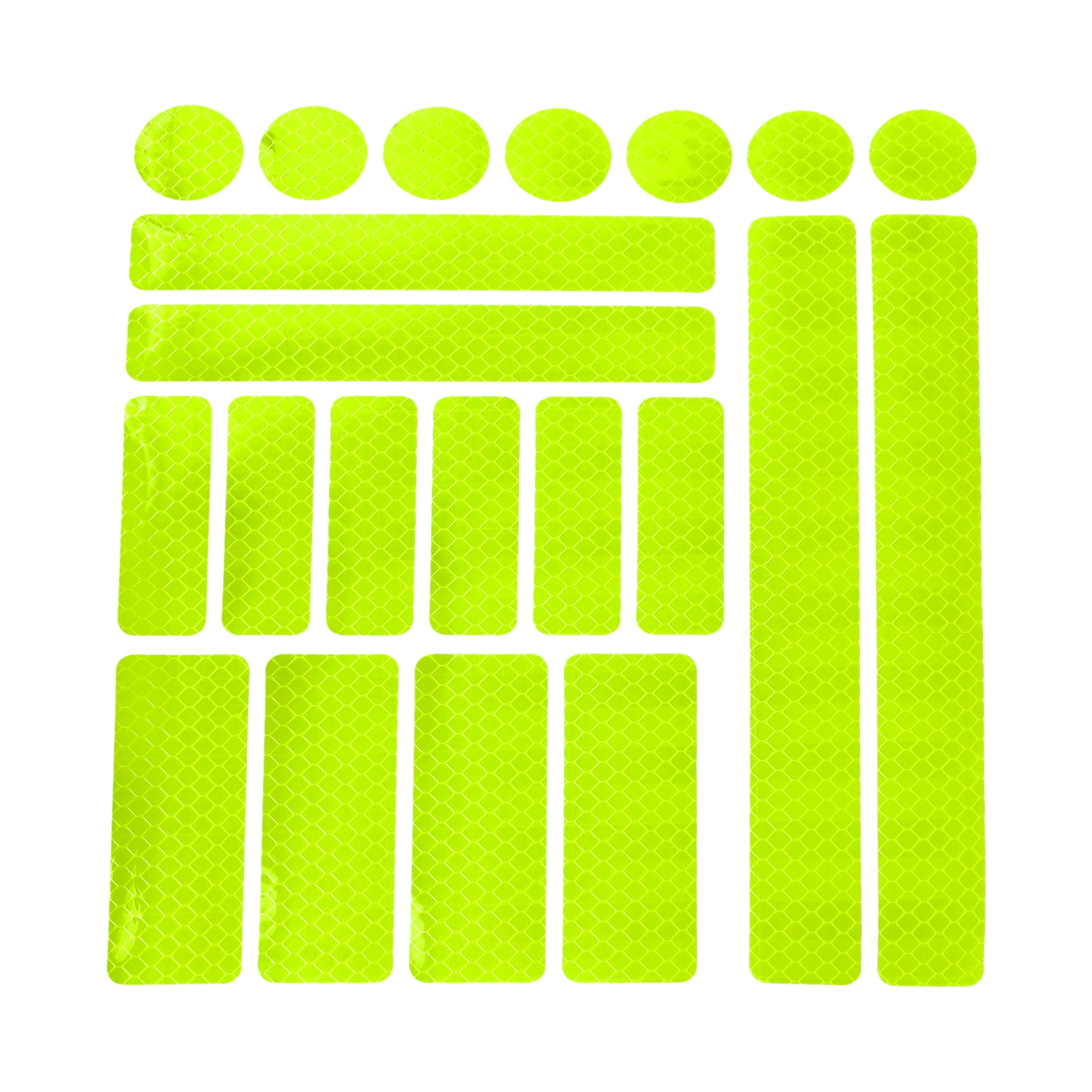 21pcs Yellow Reflective Stickers Safety Warning Strip Tape for Car ...