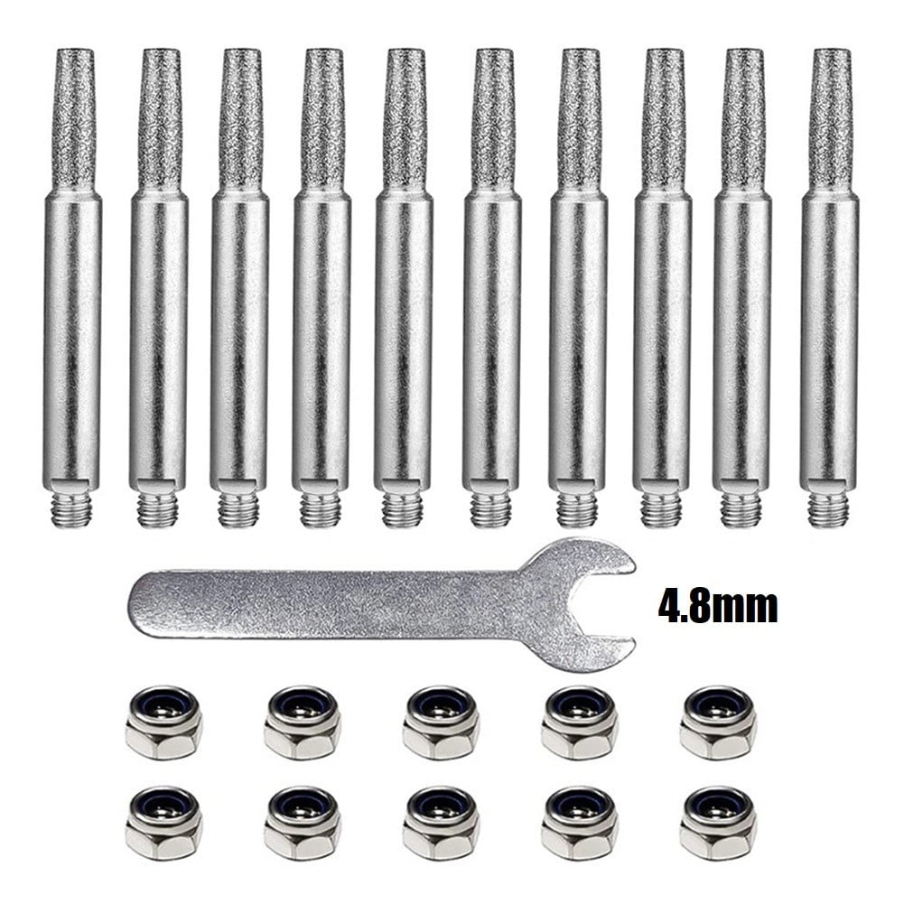 21pcs/set Diamond Coated Cylindrical Burr Grinding Head Chain Saw ...