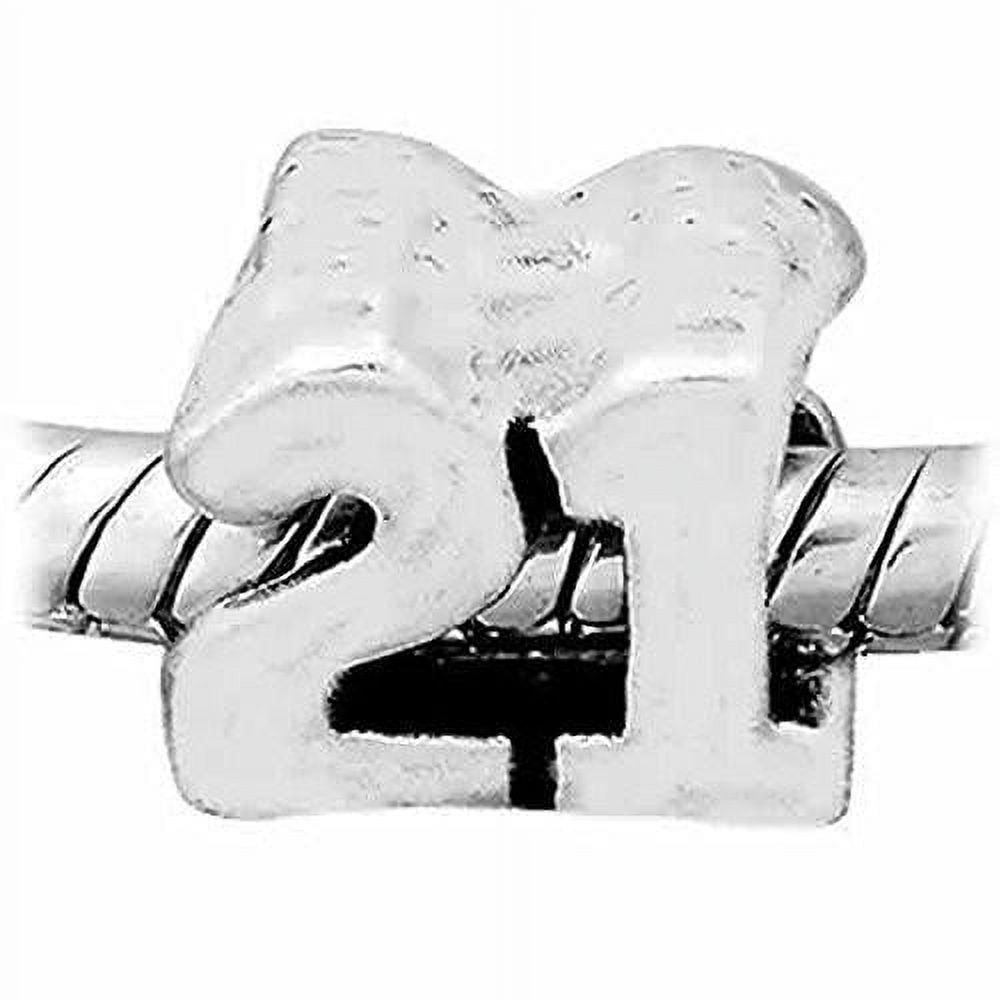 21st Birthday Bead Charm for snake charm Bracelet - Walmart Business ...