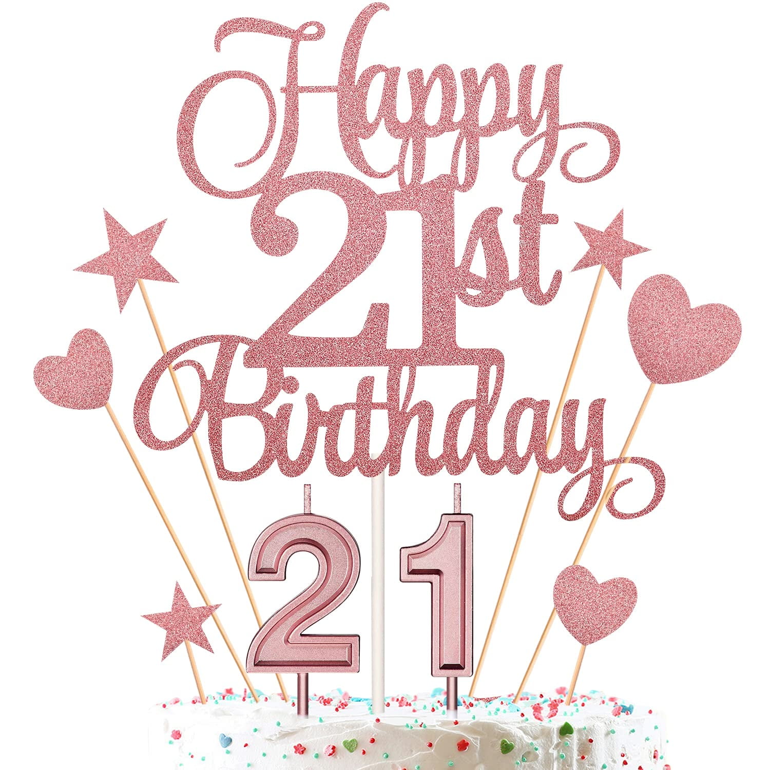 21st Birthday Cake SCH4 Decorations Set Include 21st Birthday Numeral ...