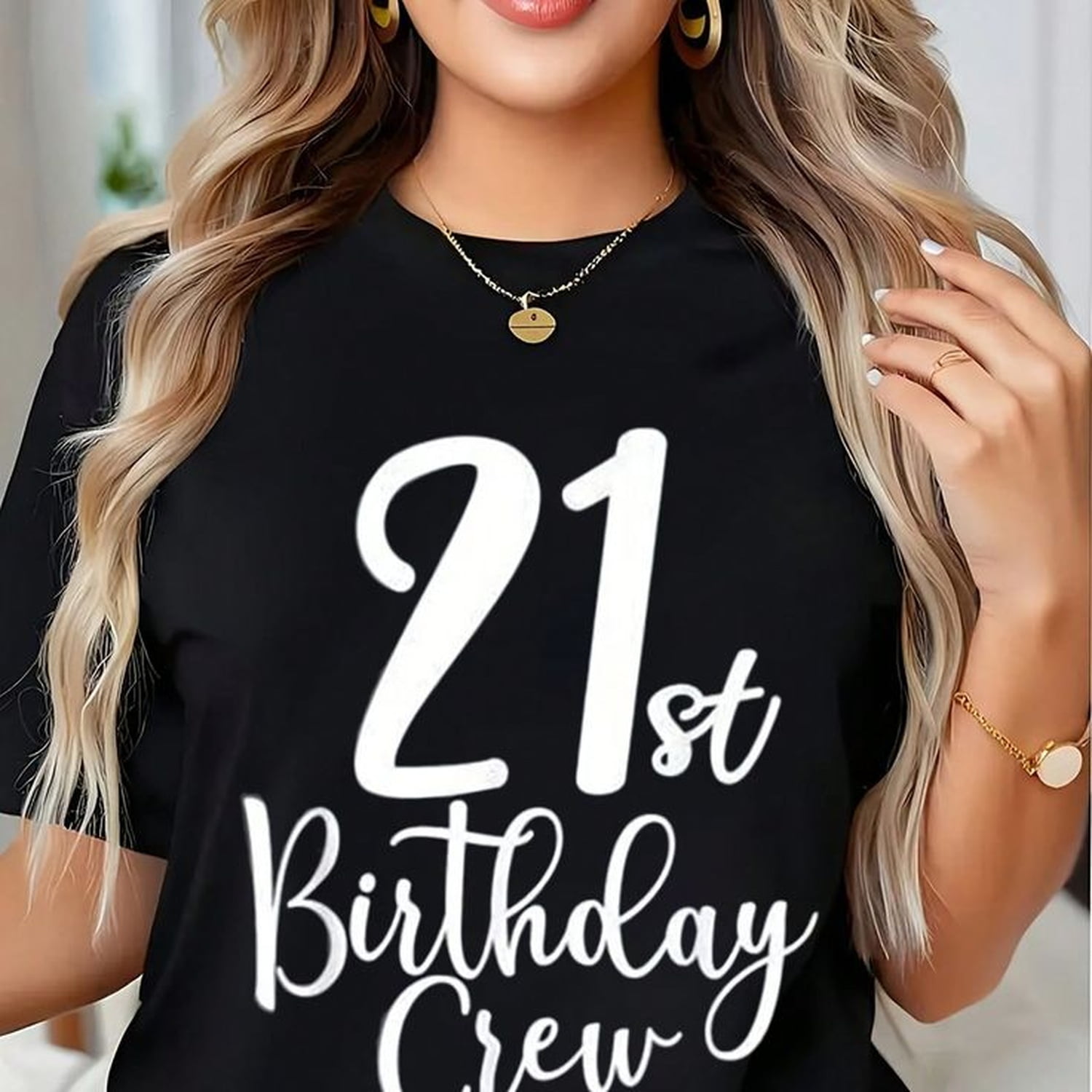 21st Birthday Crew Graphic S1Hirt For WoM1en - Celeb1rate Milestone ...