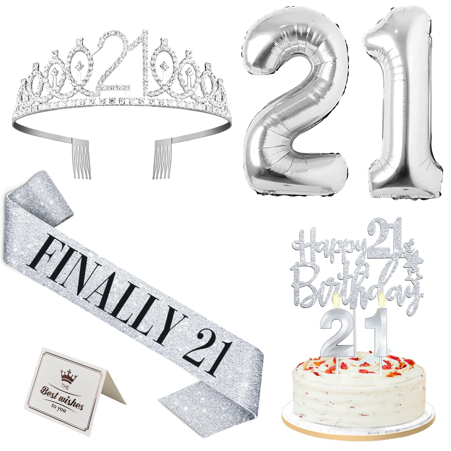 21st Birthday Decorations For YPF5 Her Include 21st Birthday and ...