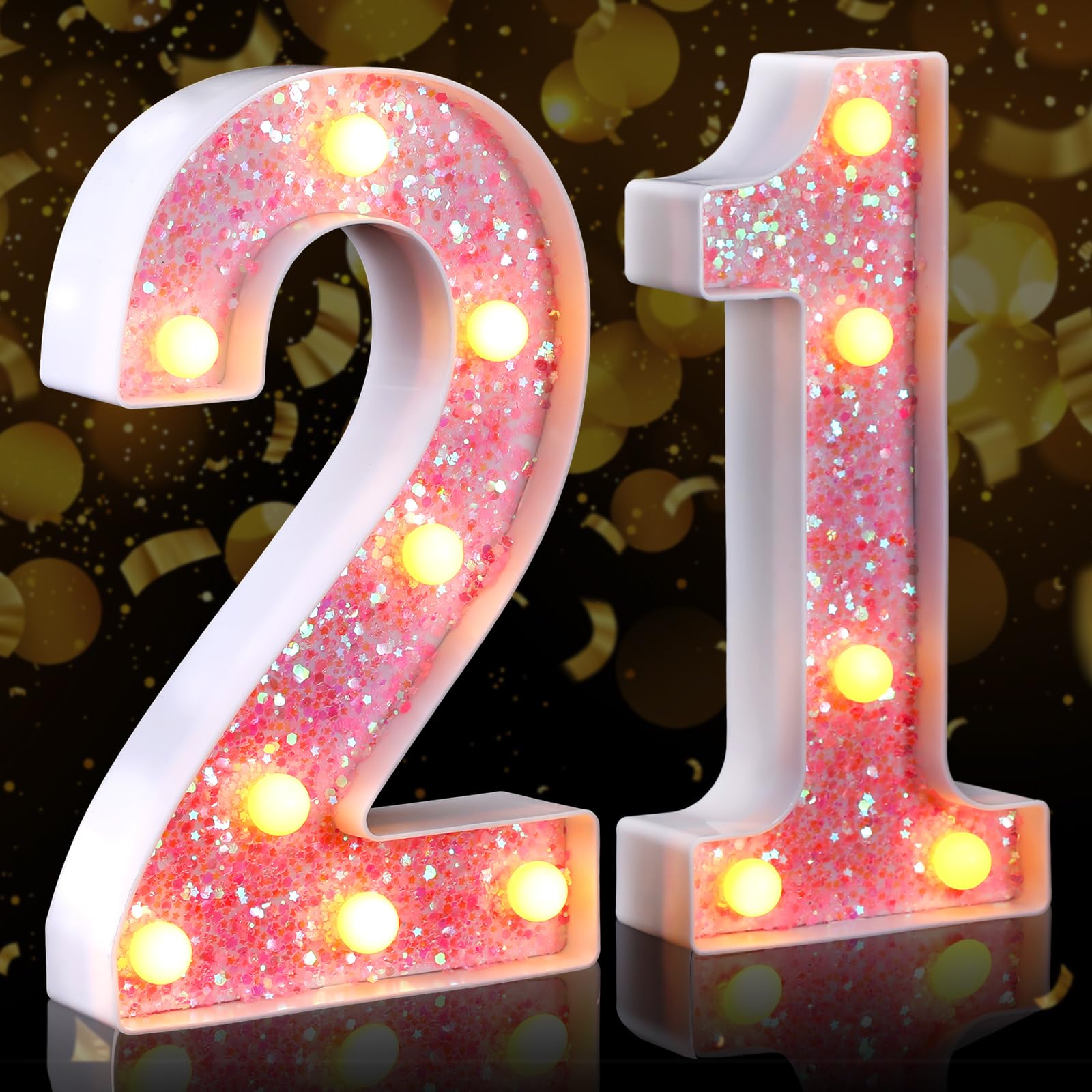21st Birthday Decorations LED ZS23 Numbers 21st Dining Table Decoration ...
