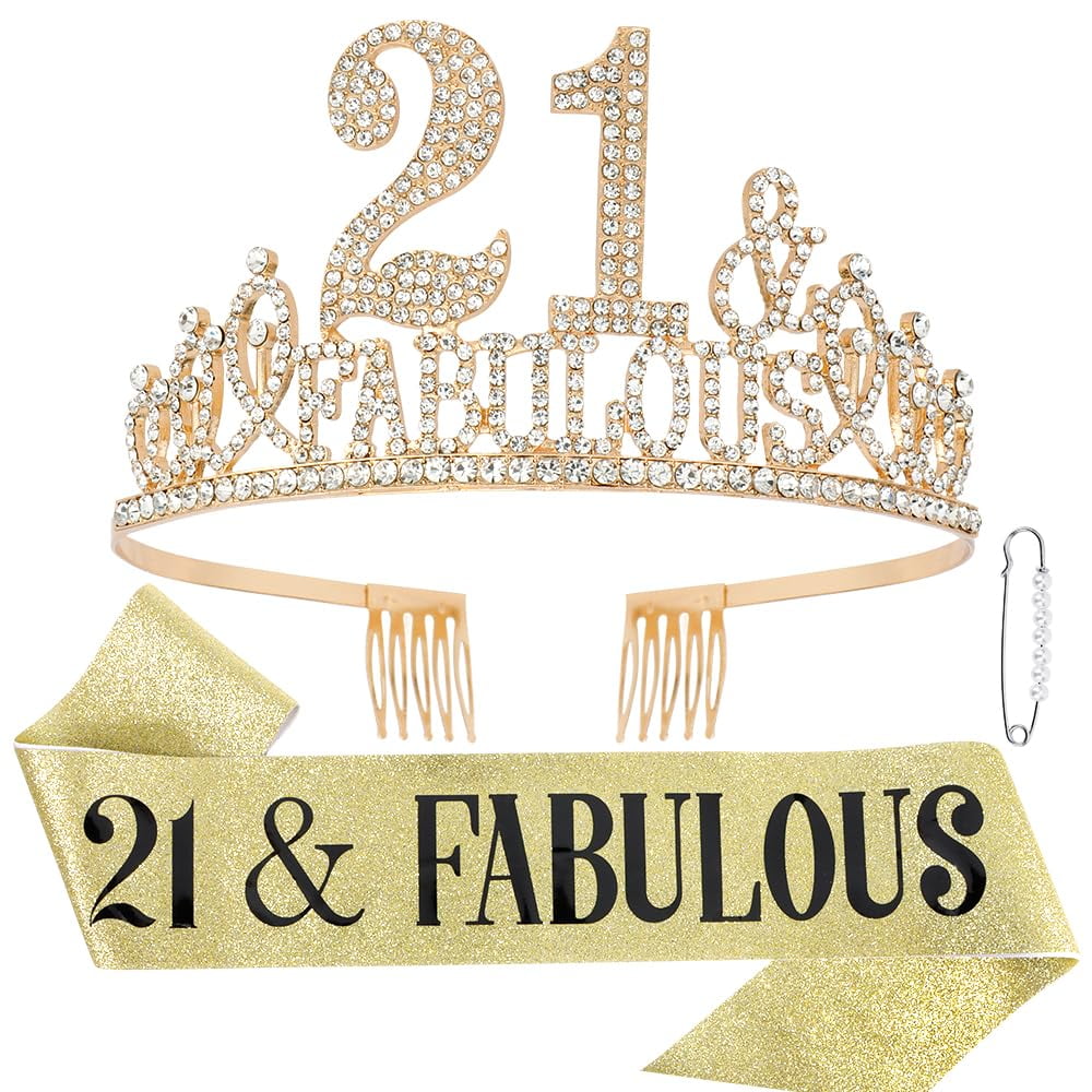 21st Birthday Decorations for OIF8 Her,21st Birthday Sash,21st Birthday ...