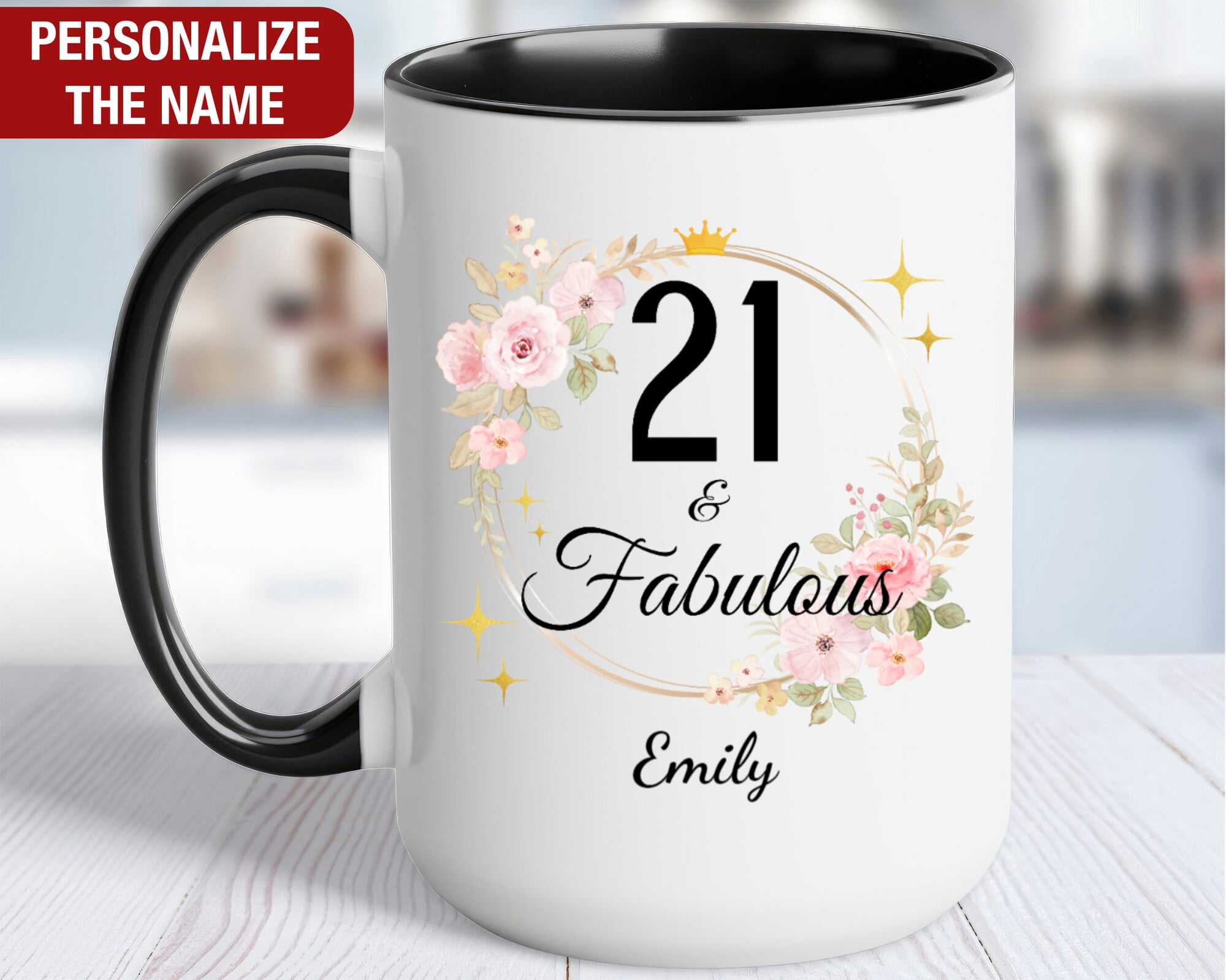 21st Birthday Gift for Her Personalized 21 and Fabulous Gift for 21 ...