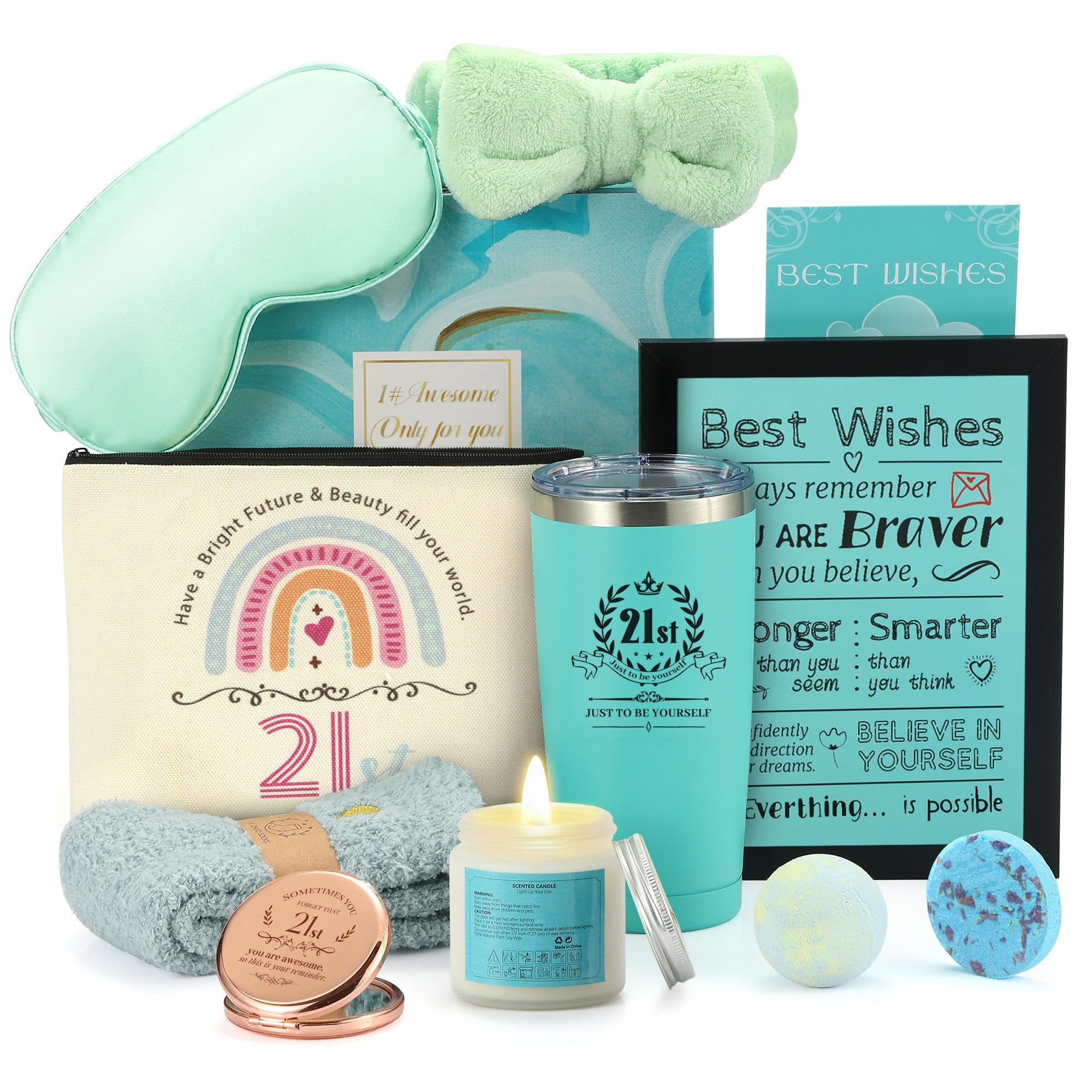 21st Birthday Gifts for Her, 11pcs Spa Gift Basket for Daughter ...