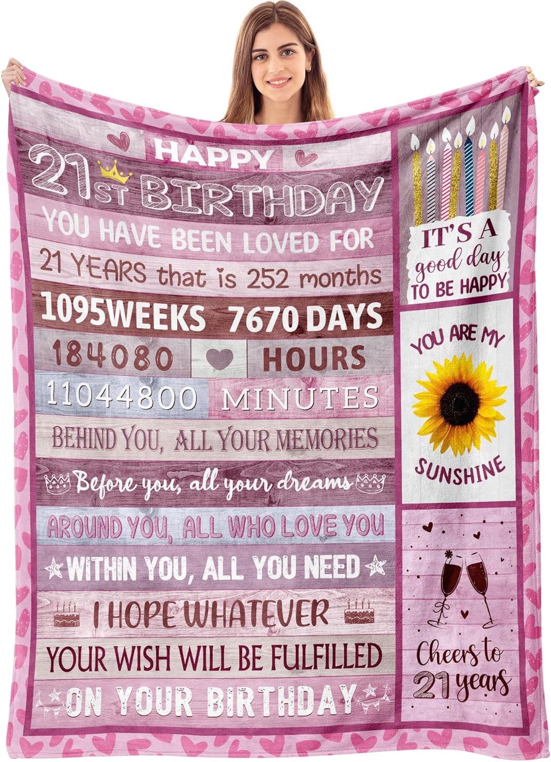 21st Birthday Gifts for Her, Gifts for 21 Year Old Girls Female, 21st Birthday Decorations for ...