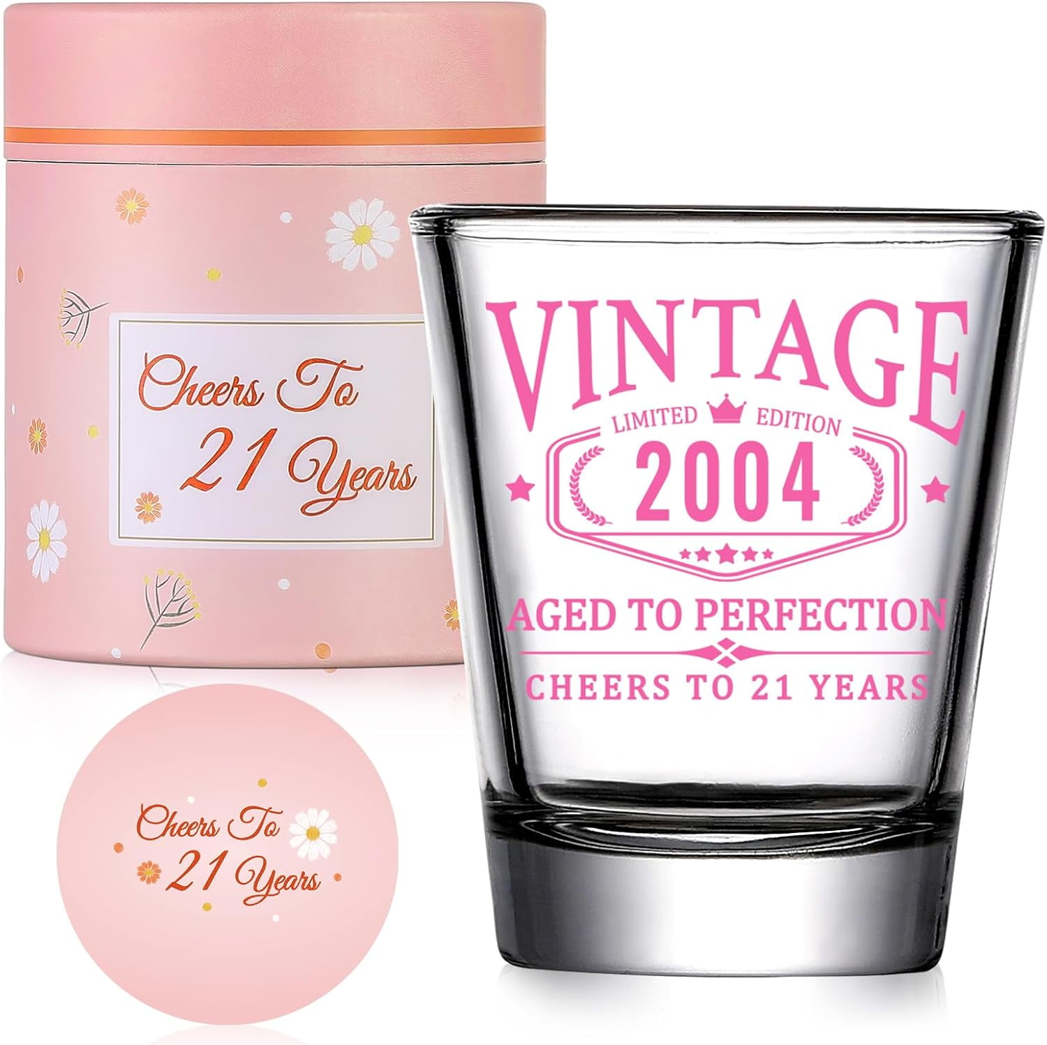 21st Birthday Gifts for Her - Limited Edition Shot Glass - Vintage 2004 ...