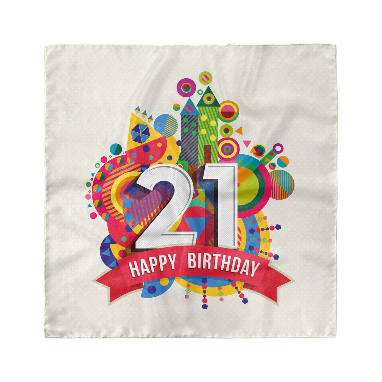 21st Birthday Head Scarf, Happy Birthday Image, Head Wrap, 3 Sizes, by ...